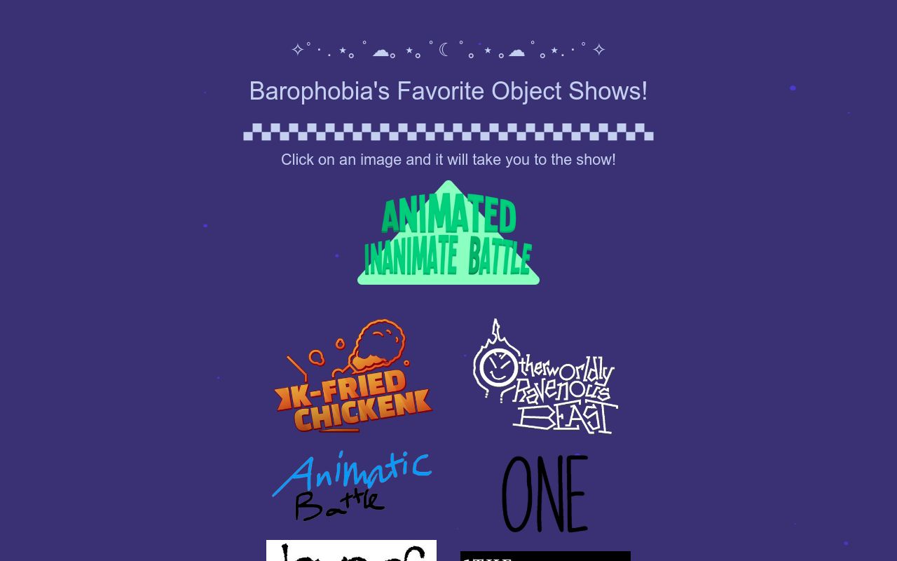 Barophobia's Favorite Object Shows!